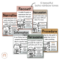 Neutral Toned English Posters Bundle | Boho Colour Palette - Default ...