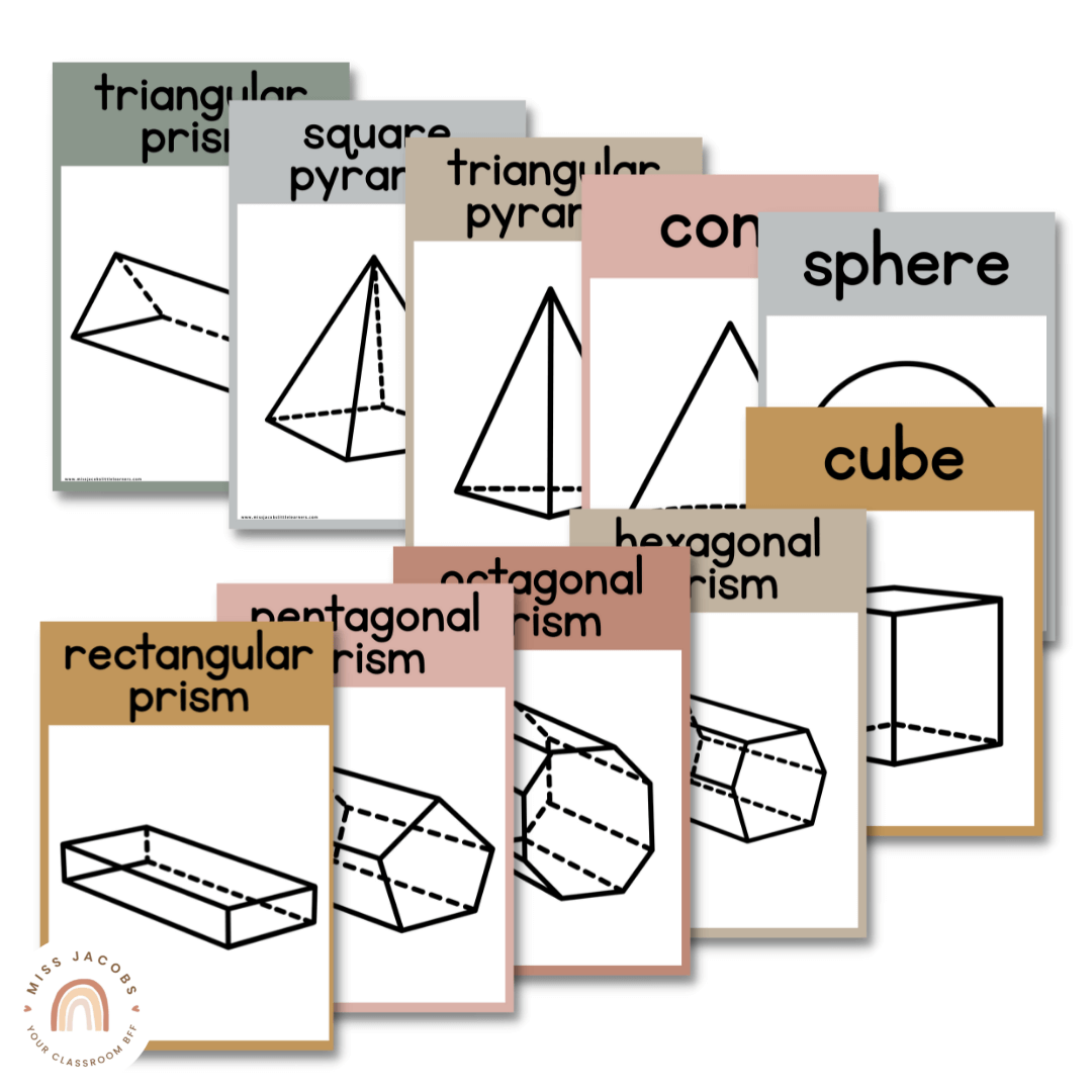 Neutral Toned Math Posters Bundle | Boho Color Palette - Default Title ...