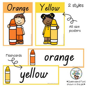 NSW Font Colour Posters | Rainbow Theme