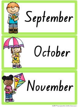 NSW Font Months and Days Labels | Rainbow Theme – Miss Jacobs Little ...