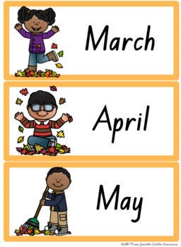 NSW Font Months and Days Labels | Rainbow Theme