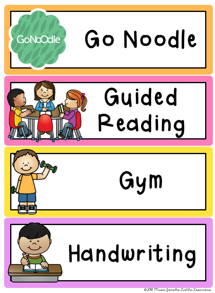 NSW Font Visual Timetable | Editable | Rainbow Brights | Aussie Fonts ...