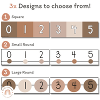 Number Line Display with Negatives Posters | Ombre Neutral Math Classr ...