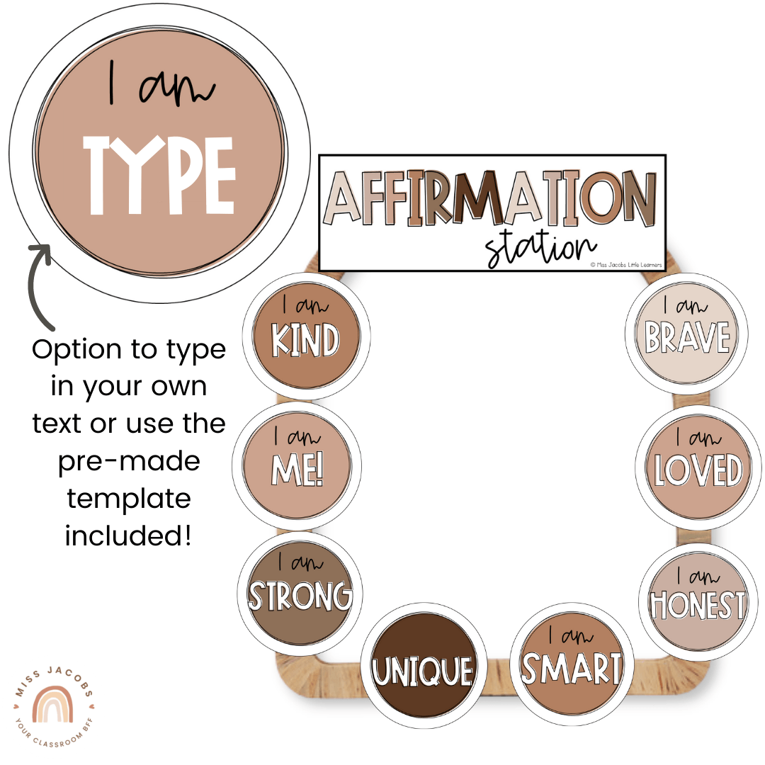 Ombre Neutrals Classroom Decor Bundle - Miss Jacobs