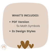Ombre Neutrals Large Math Symbols
