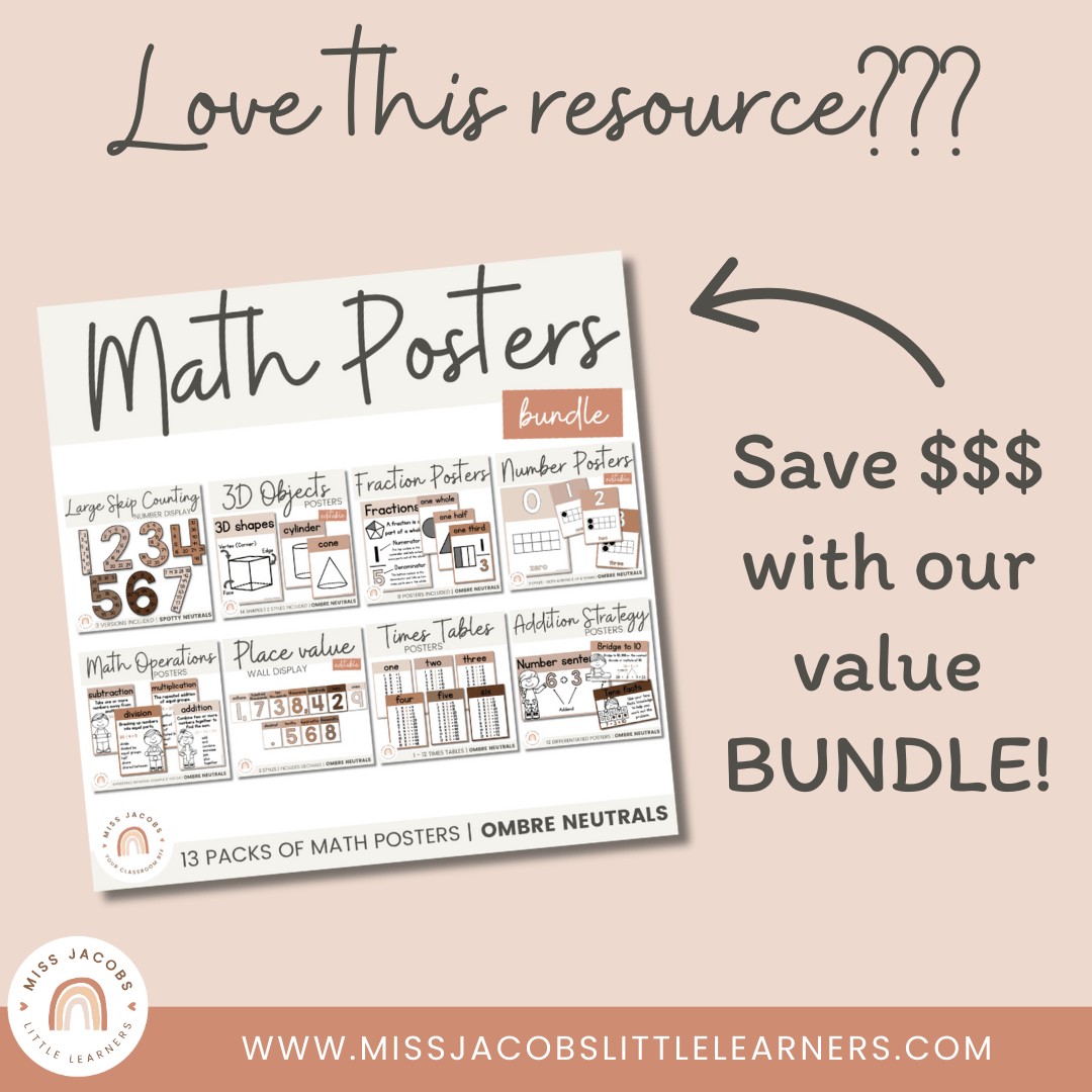 Ombre Neutrals Large Math Symbols