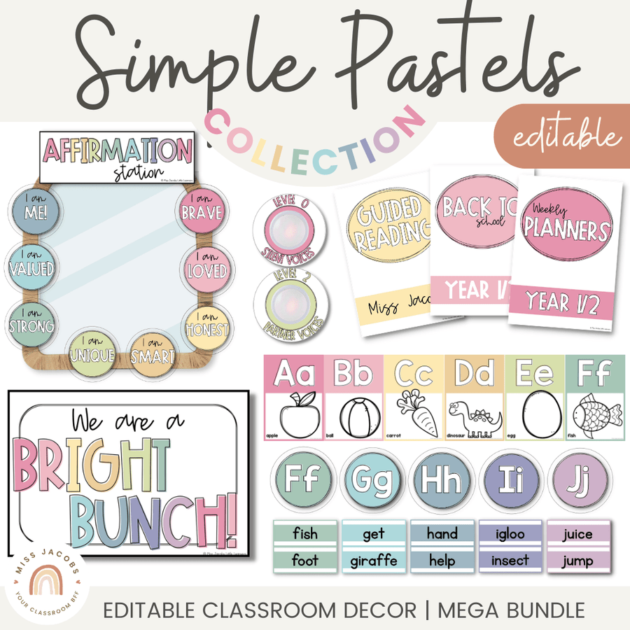 Simple Pastels Classroom Theme - Miss Jacobs Little Learners - Miss ...