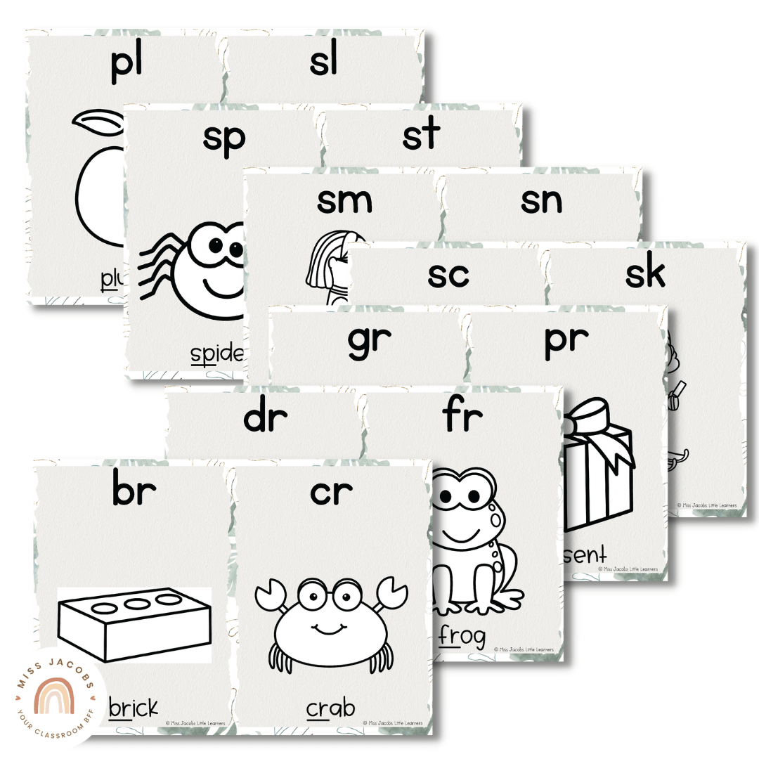 Phonics Posters | Modern Jungle English Classroom Decor - Default Title ...