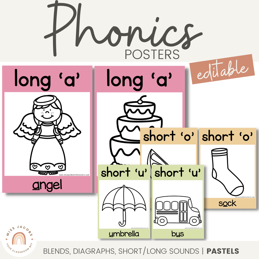 Phonics Posters | PASTELS - Default Title - Miss Jacobs Little Learners