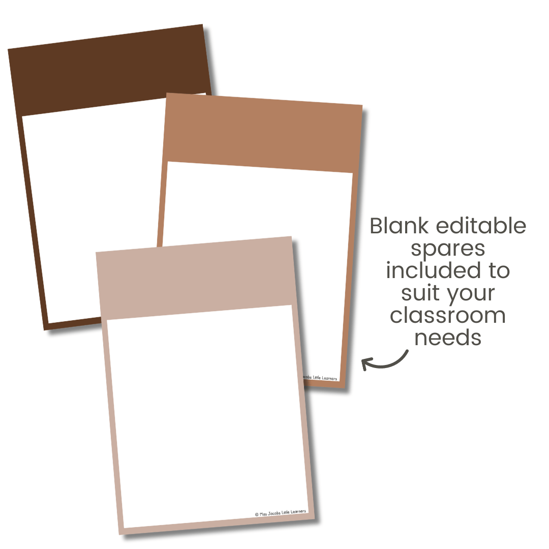 Place Value Posters | Ombre Neutral Math Classroom Decor