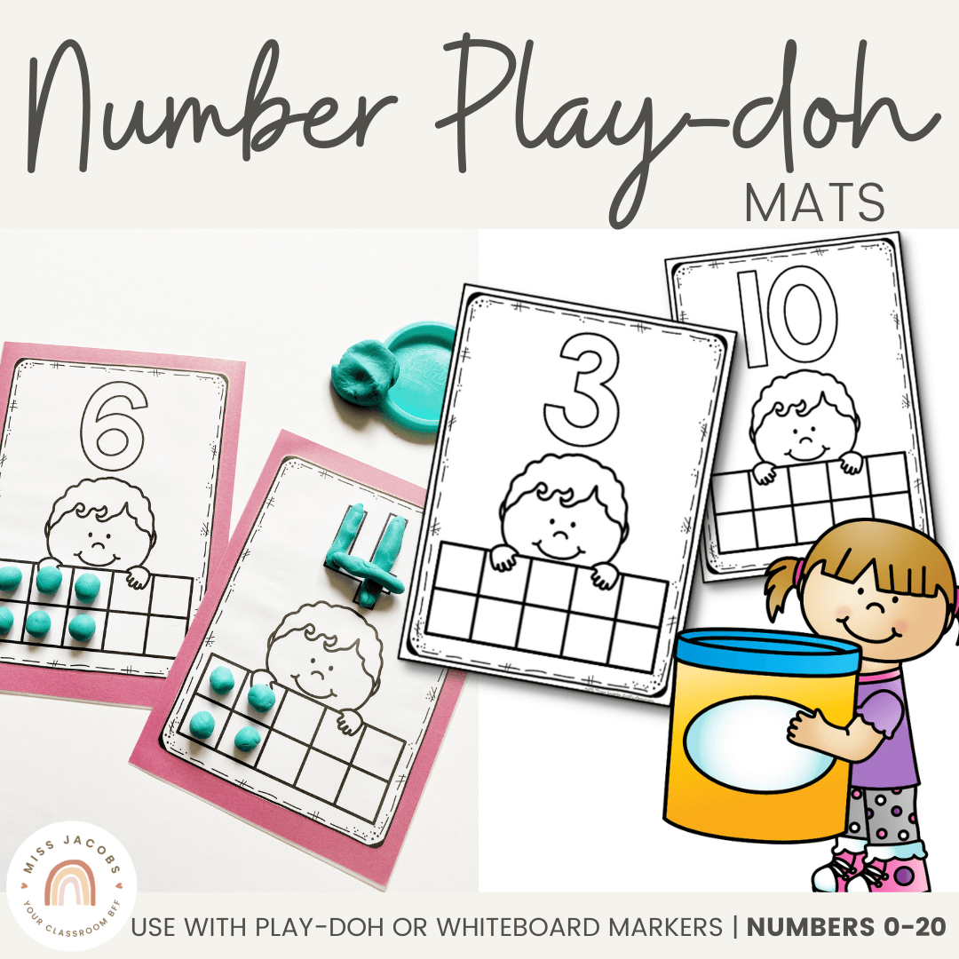 Play-Doh Number Mats
