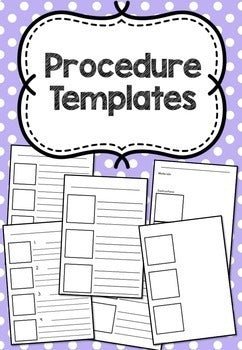 Procedural Text Writing Templates