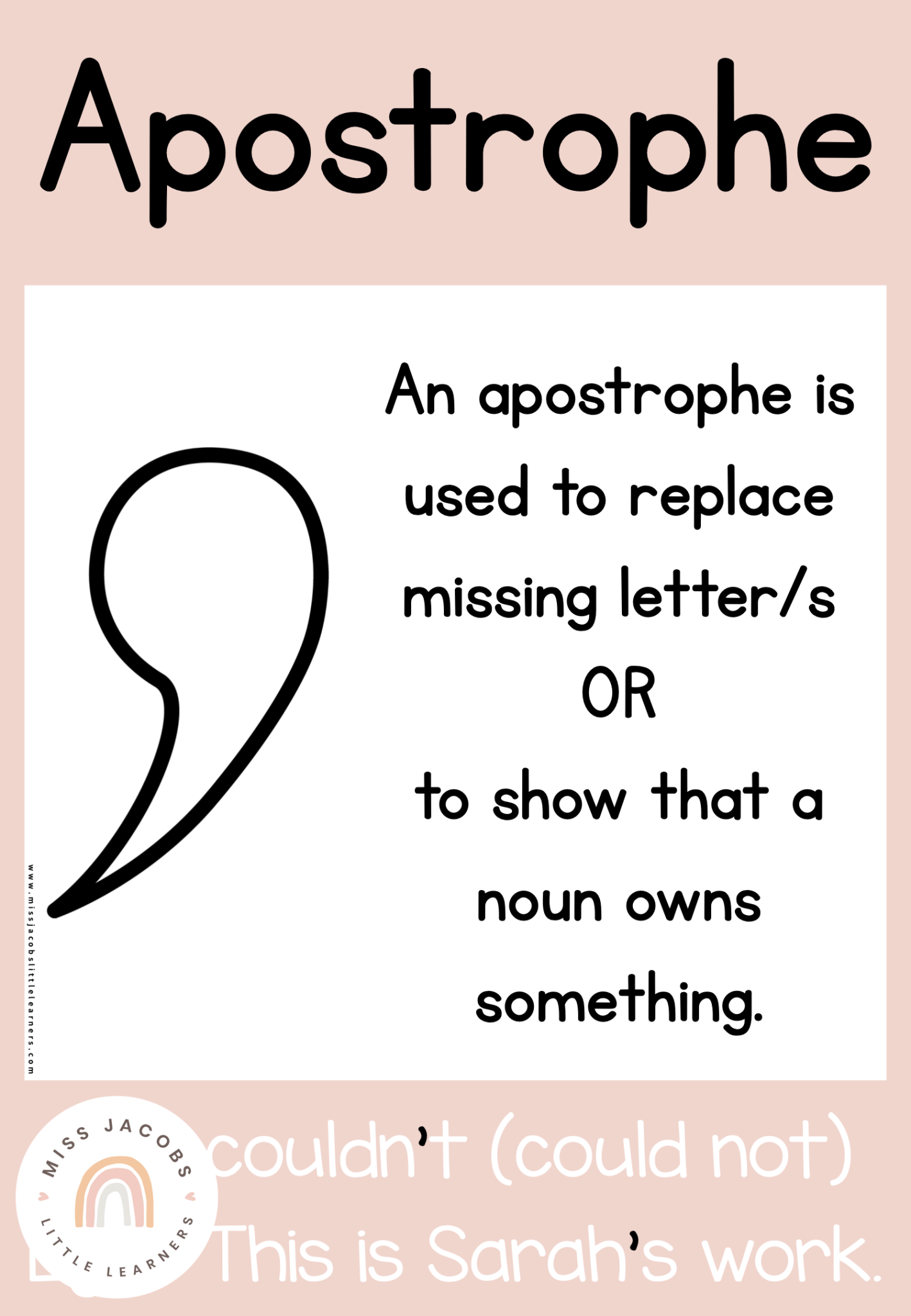 Punctuation Posters - Rainbow Calm Colors