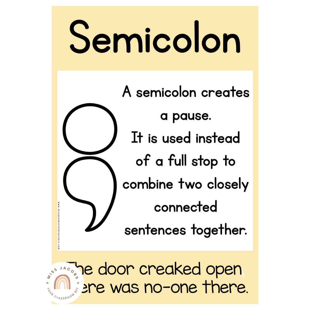 Punctuation Posters | PASTELS - Default Title - Miss Jacobs Little Learners