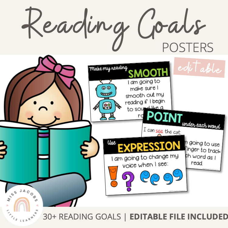 Reading Goal Posters - Default Title - Miss Jacobs Little Learners