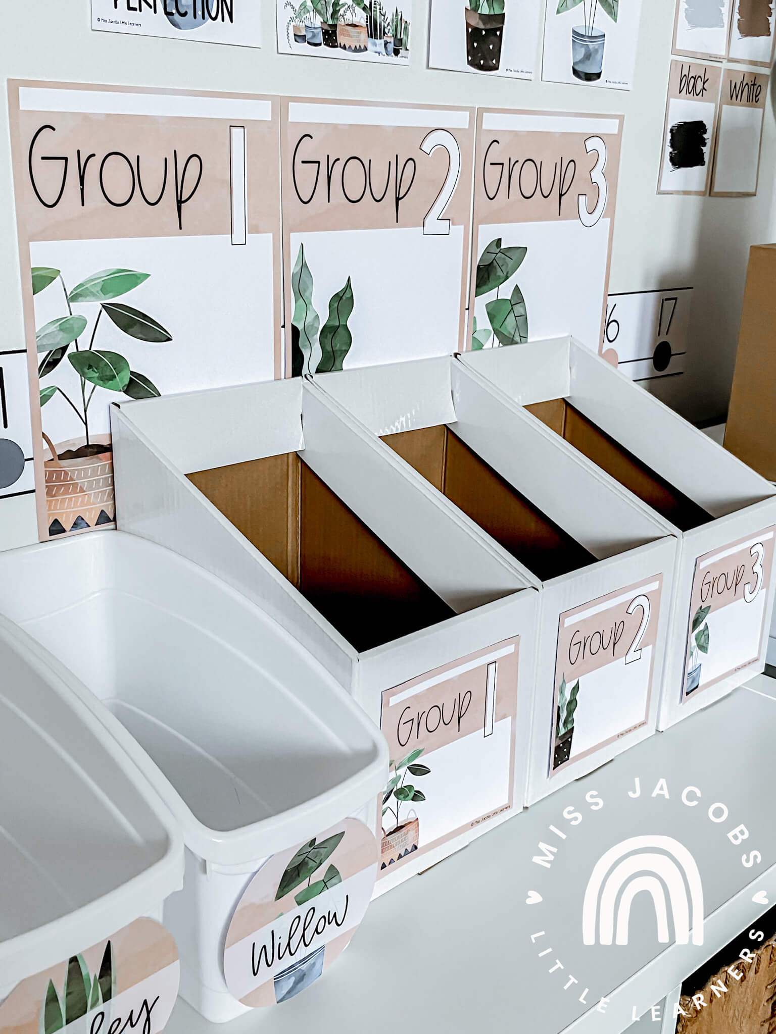 Reading Group Organizers & Labels - Boho Plants Decor - Default Title