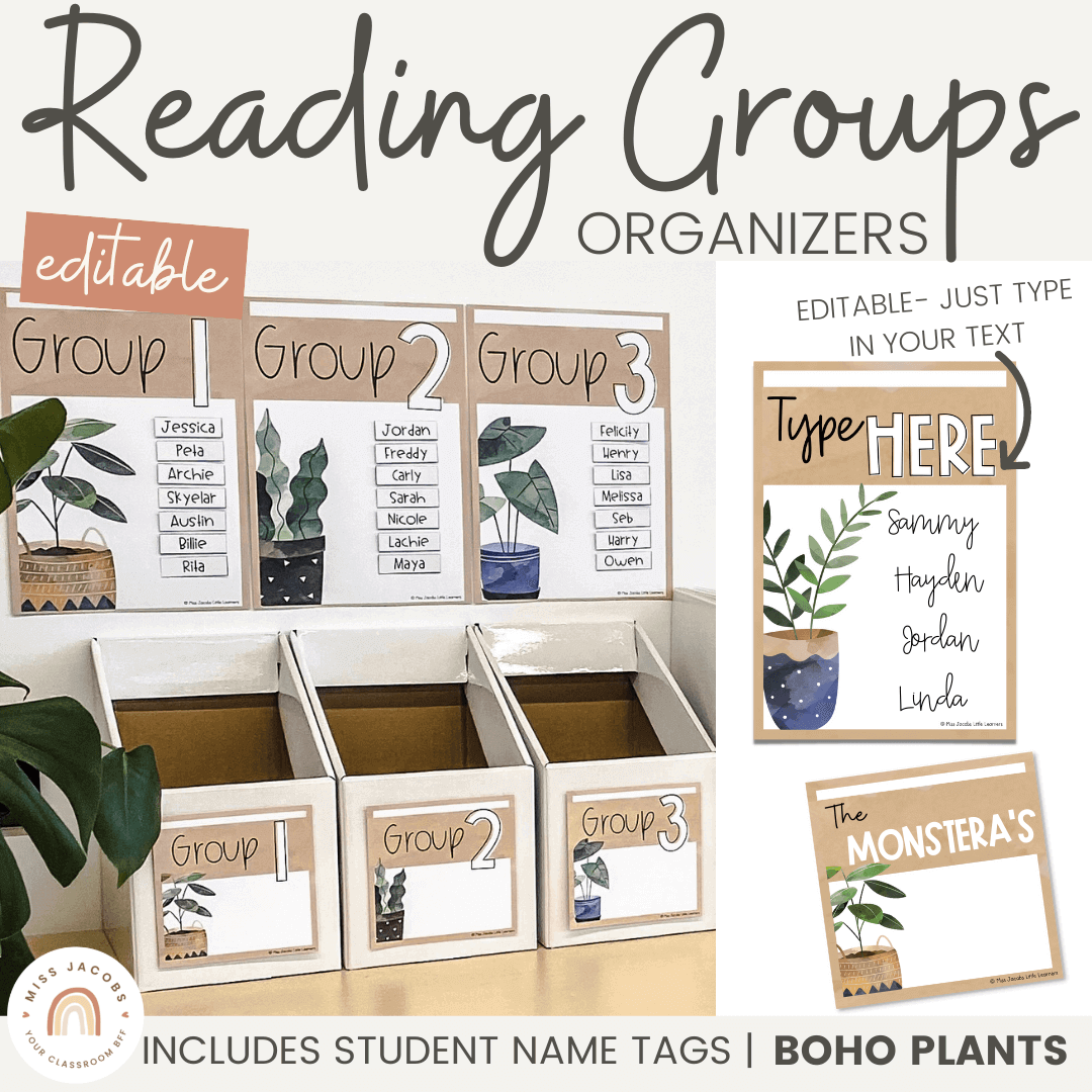 Reading Group Organizers & Labels - Boho Plants Decor - Default Title