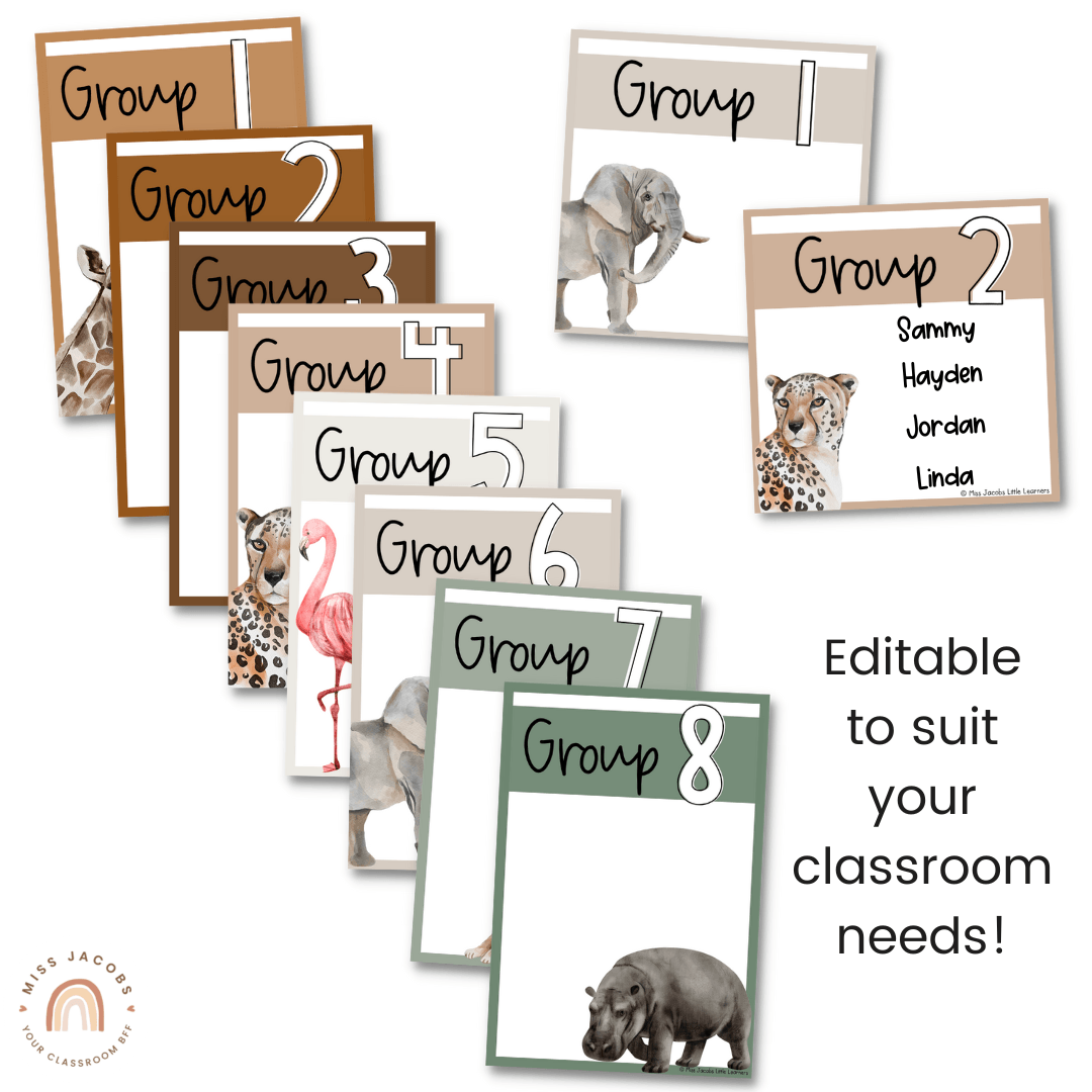 Reading Group Organizers & Labels | MODERN JUNGLE Vibes Classroom Deco ...