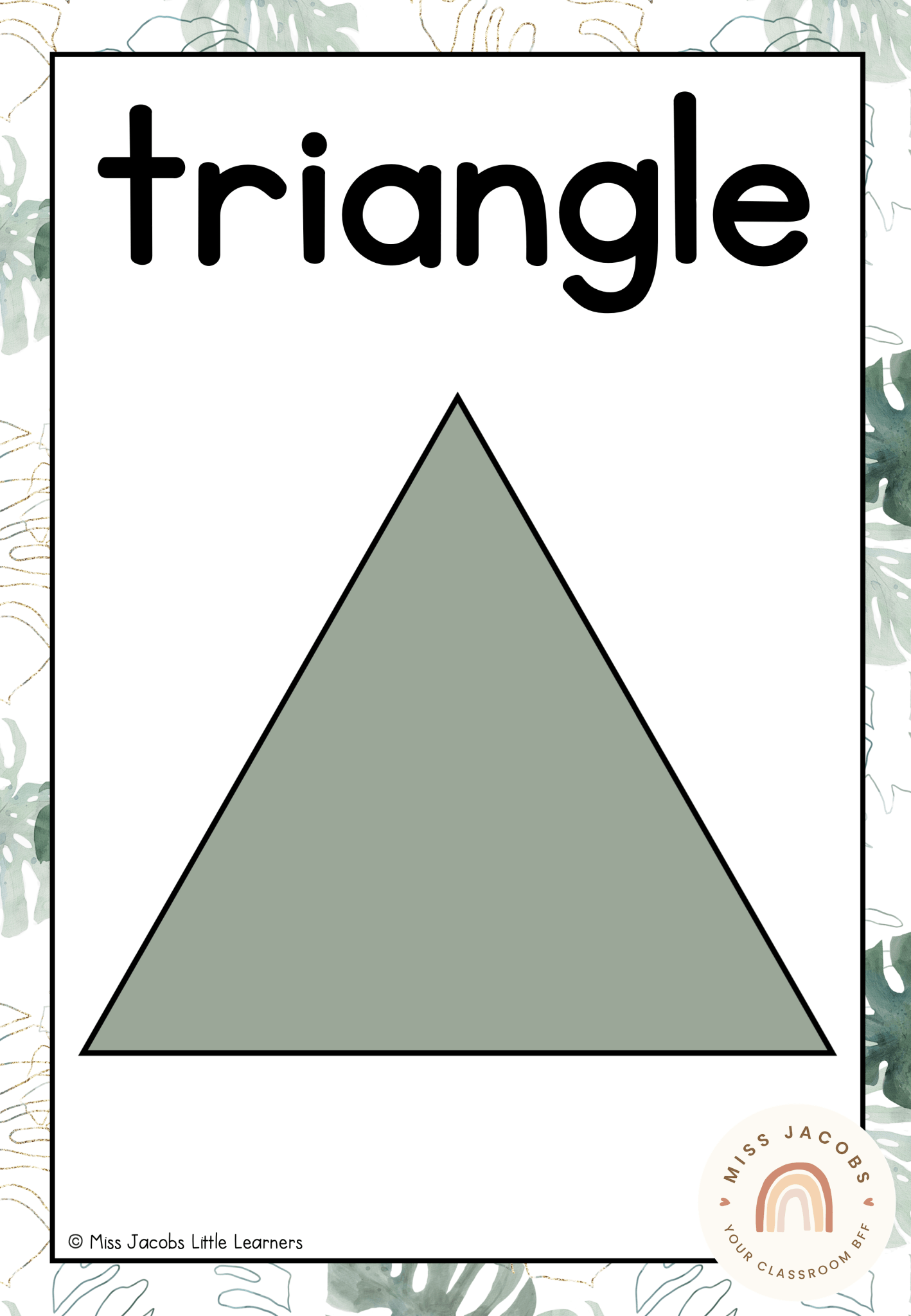 Shape Posters - Modern Jungle Classroom Decor