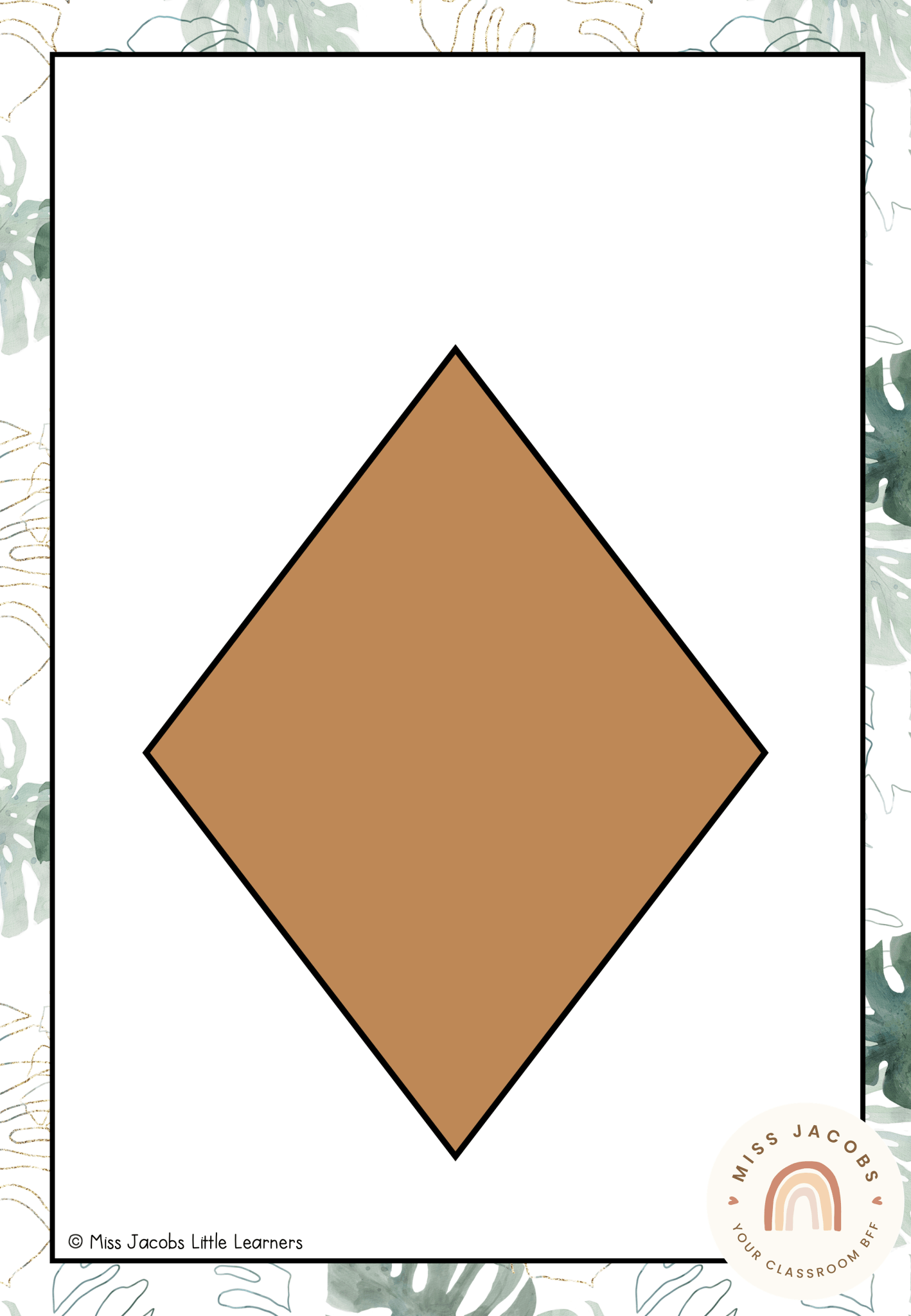 Shape Posters - Modern Jungle Classroom Decor