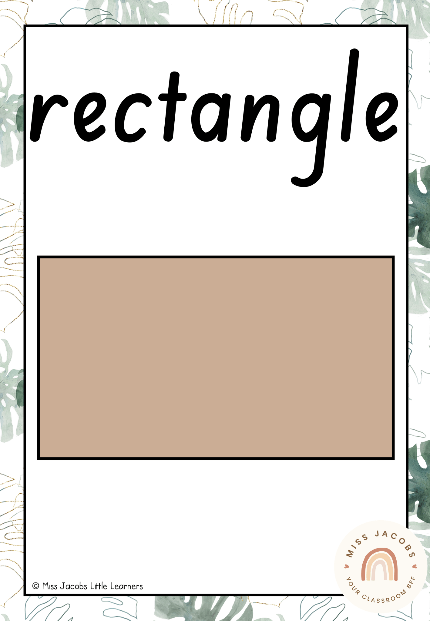 Shape Posters - Modern Jungle Classroom Decor