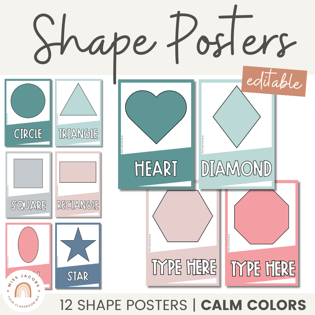 Shape Posters - Rainbow Calm Colors Decor