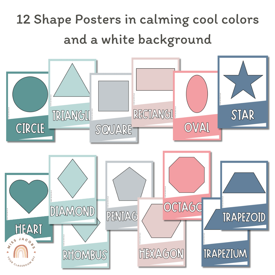 Shape Posters - Rainbow Calm Colors Decor
