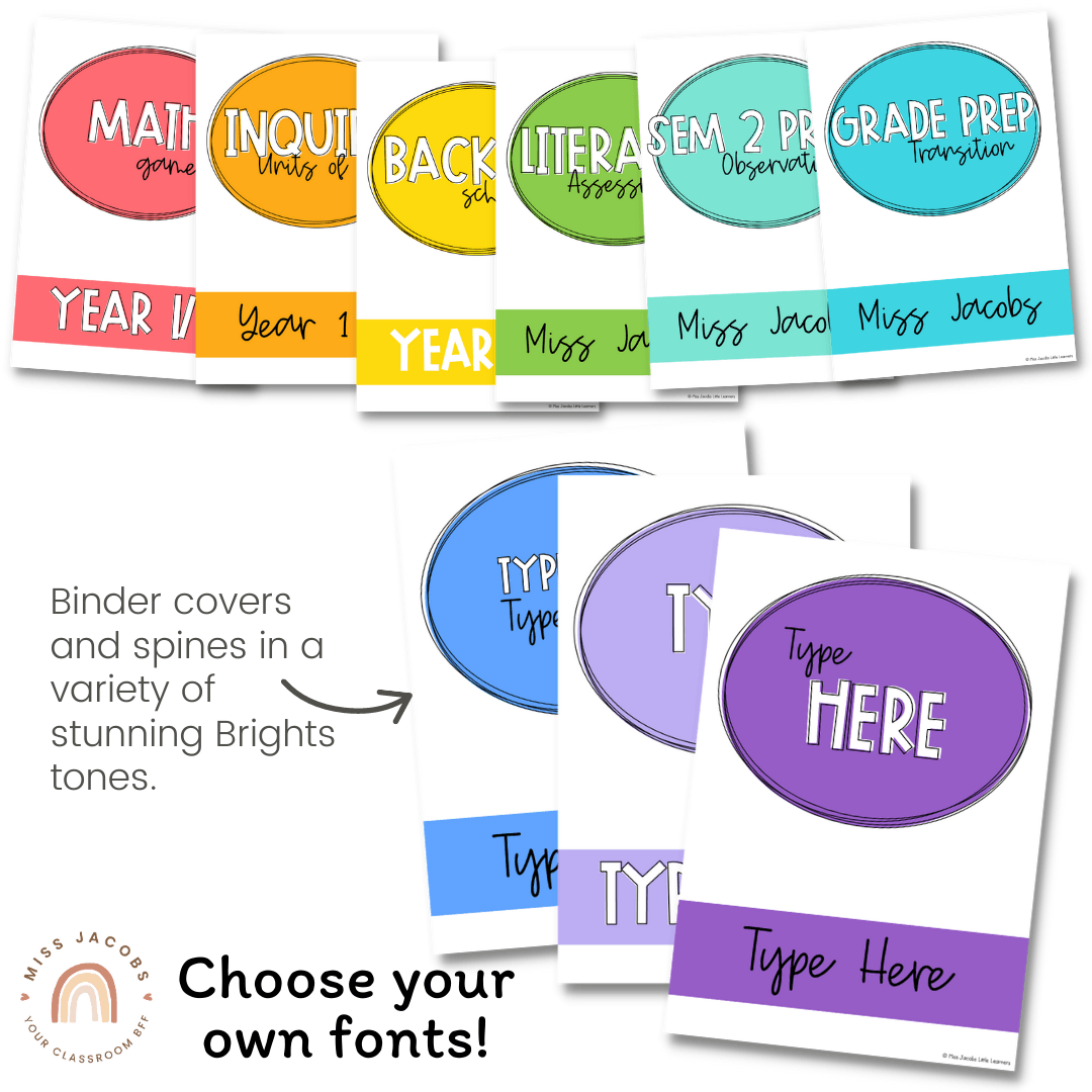 Simply Bright Classroom Decor - Neon Rainbow Colors - Miss Jacobs