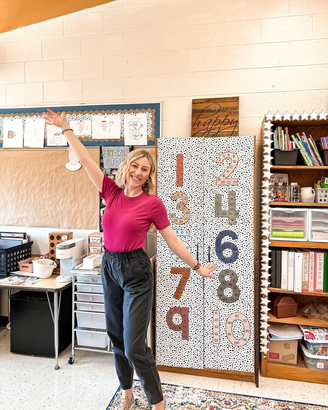 Skip Counting Large Number Display - Boho Neutrals Theme - MJLL