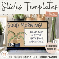 Google Morning Slides & PowerPoint Templates - Boho Plants Theme