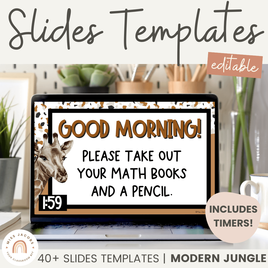 Morning Slides | MODERN JUNGLE Classroom Decor | Google Slides Templates