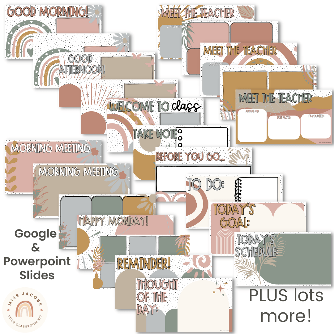 Google Morning Slides & PowerPoint Templates - Spotty Boho Theme – Miss ...