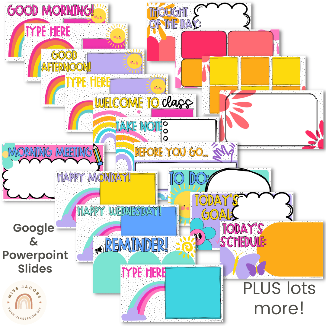 Slides Templates - Google & PowerPoint - Spotty Bright Theme - MJLL