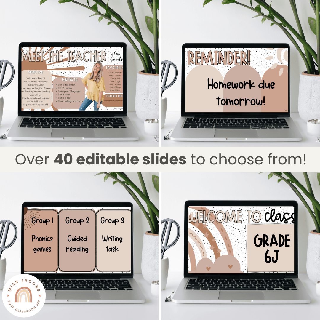 Google Morning Slides & PowerPoint Templates - Spotty Neutrals