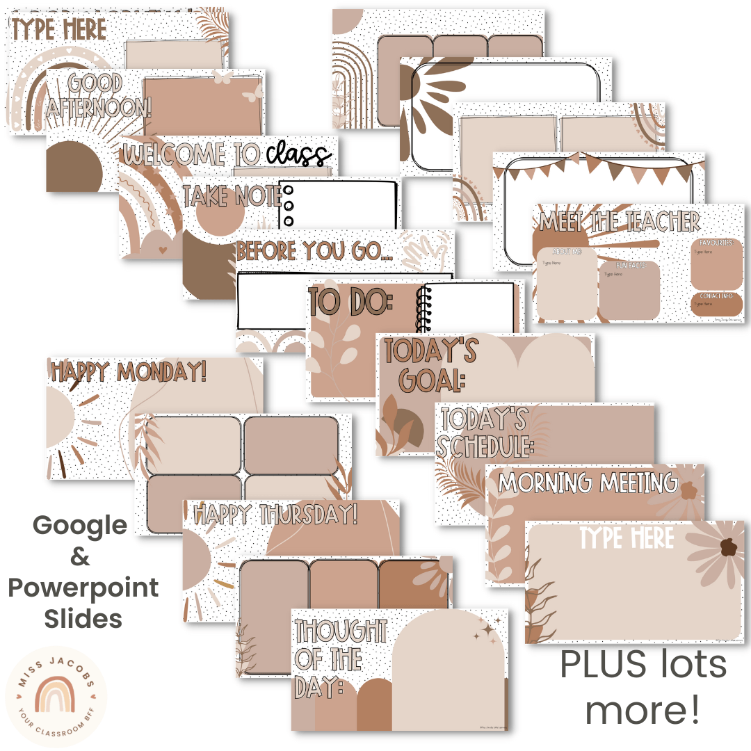Google Morning Slides & PowerPoint Templates - Spotty Neutrals