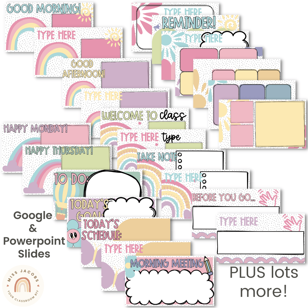 Slides Templates - Google & PowerPoint - Spotty Pastel - MJLL