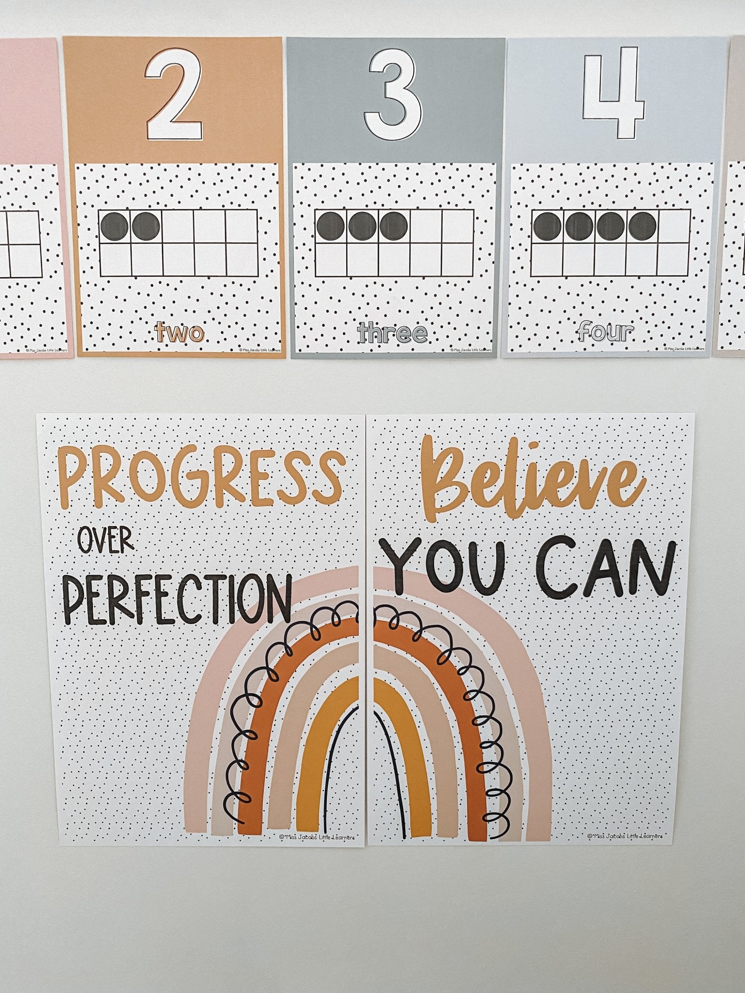 Spotty Boho Classroom Decor - Boho Neutrals Theme - Miss Jacobs