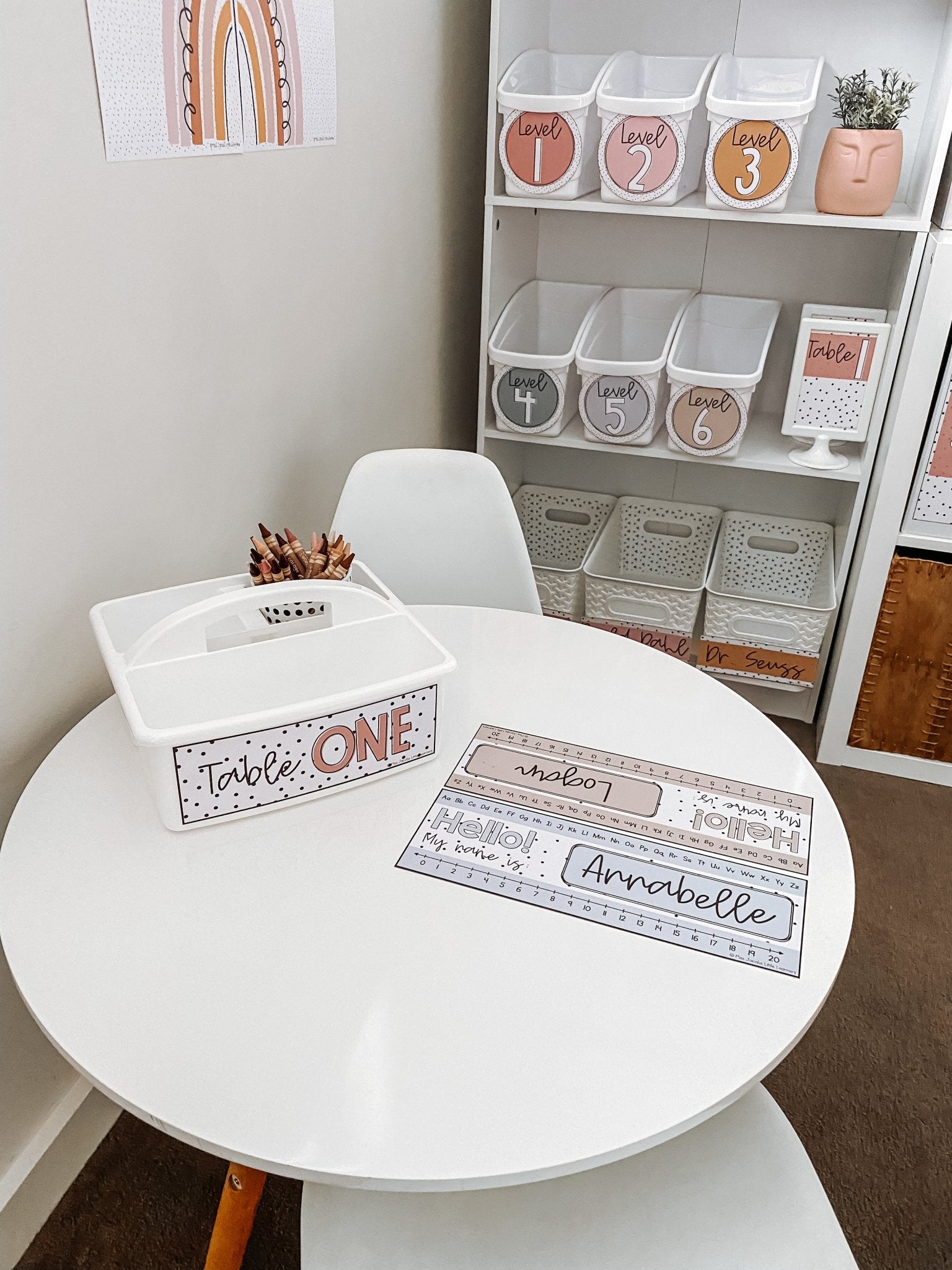 Spotty Boho Classroom Decor - Boho Neutrals Theme - Miss Jacobs