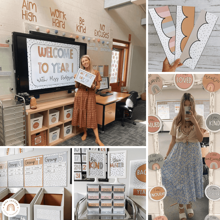 Spotty Boho Classroom Theme - Miss Jacobs Little Learners - Miss Jacobs ...