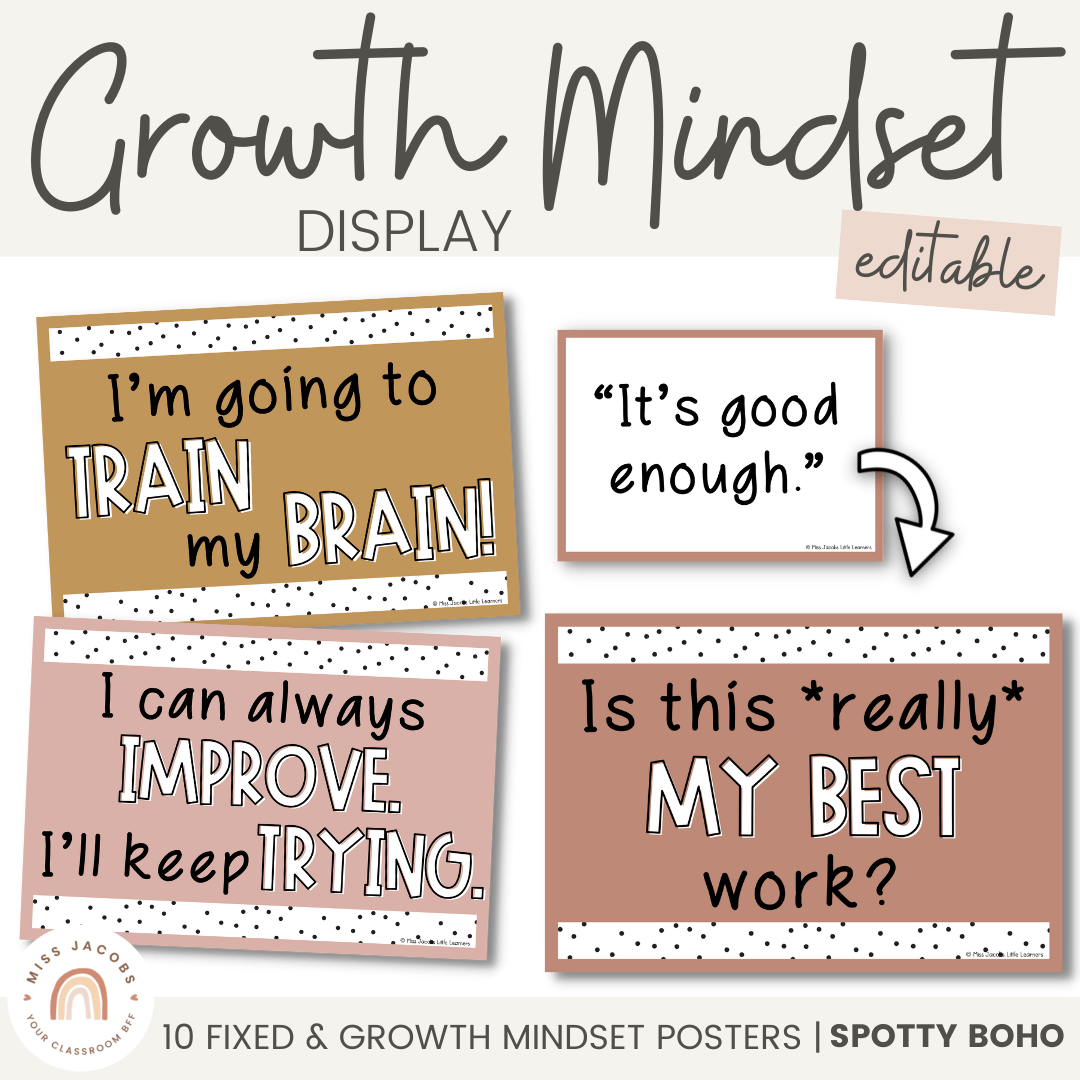 Growth Mindset Posters - Miss Jacobs Little Learners - Miss Jacobs ...