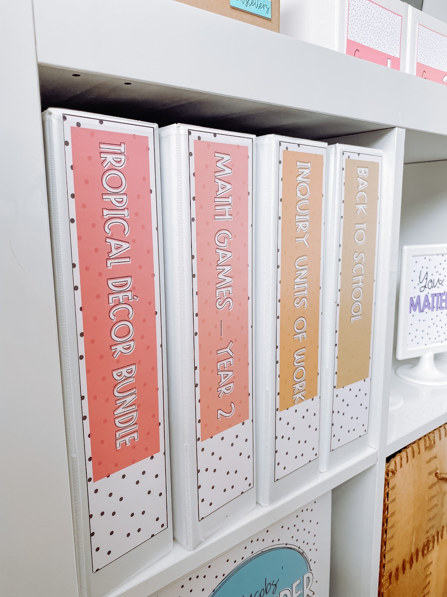 Binder Covers and Spine Labels - Spotty Bright Theme - MJLL - Default Title