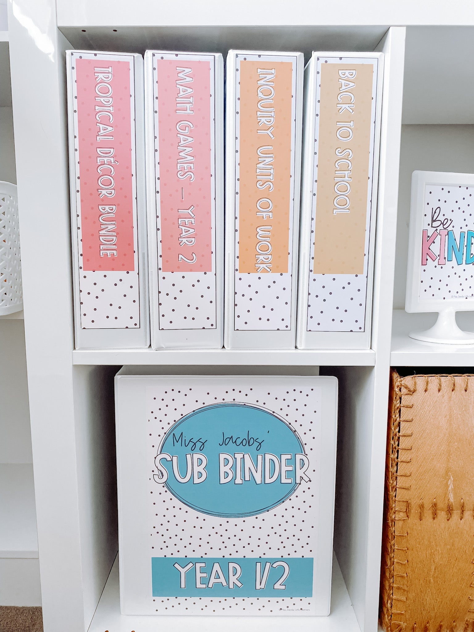 Binder Covers and Spine Labels - Spotty Bright Theme - MJLL - Default Title