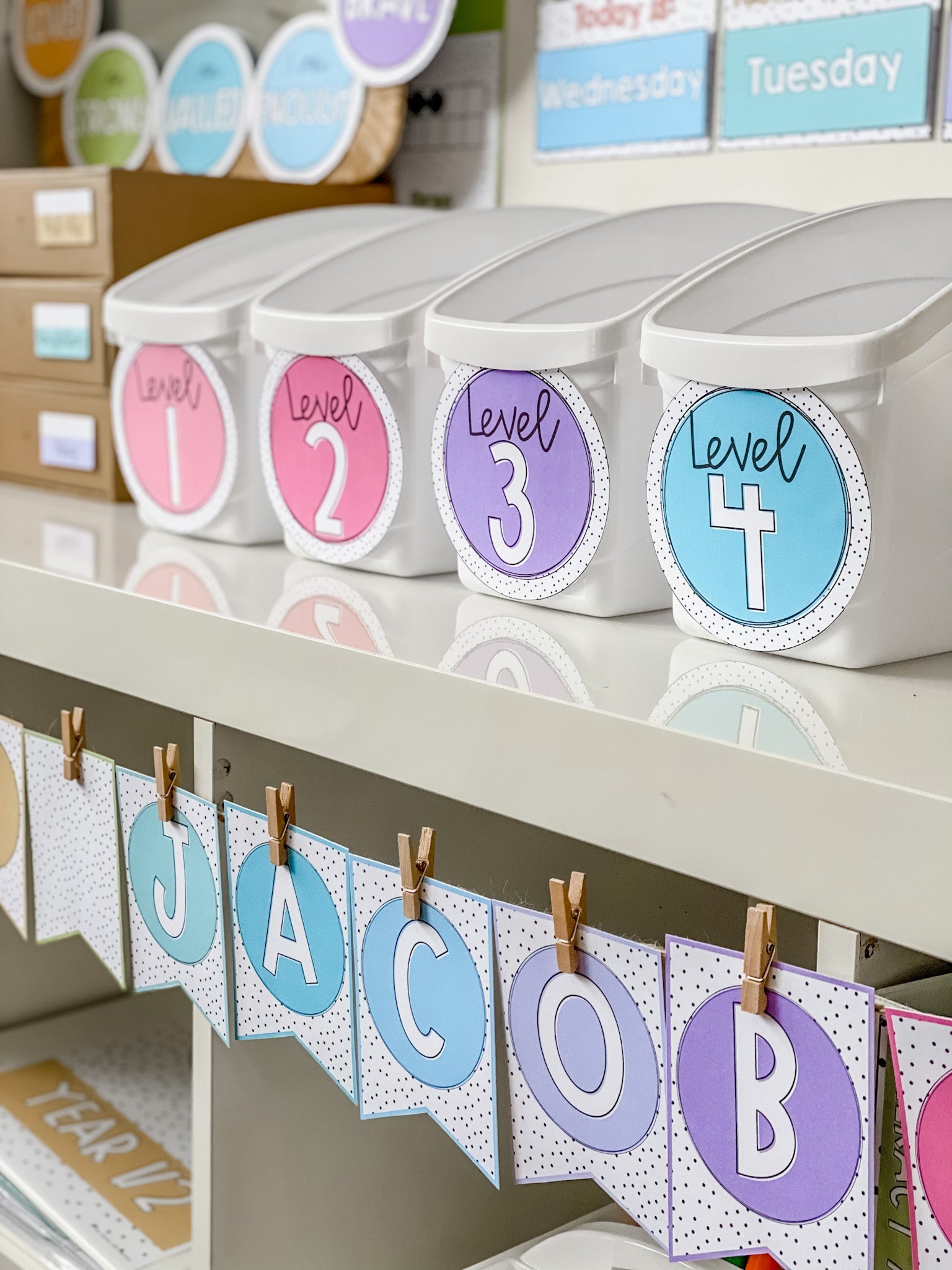 Bunting & Banners - Bulletin Board Letters - Spotty Bright - MJLL