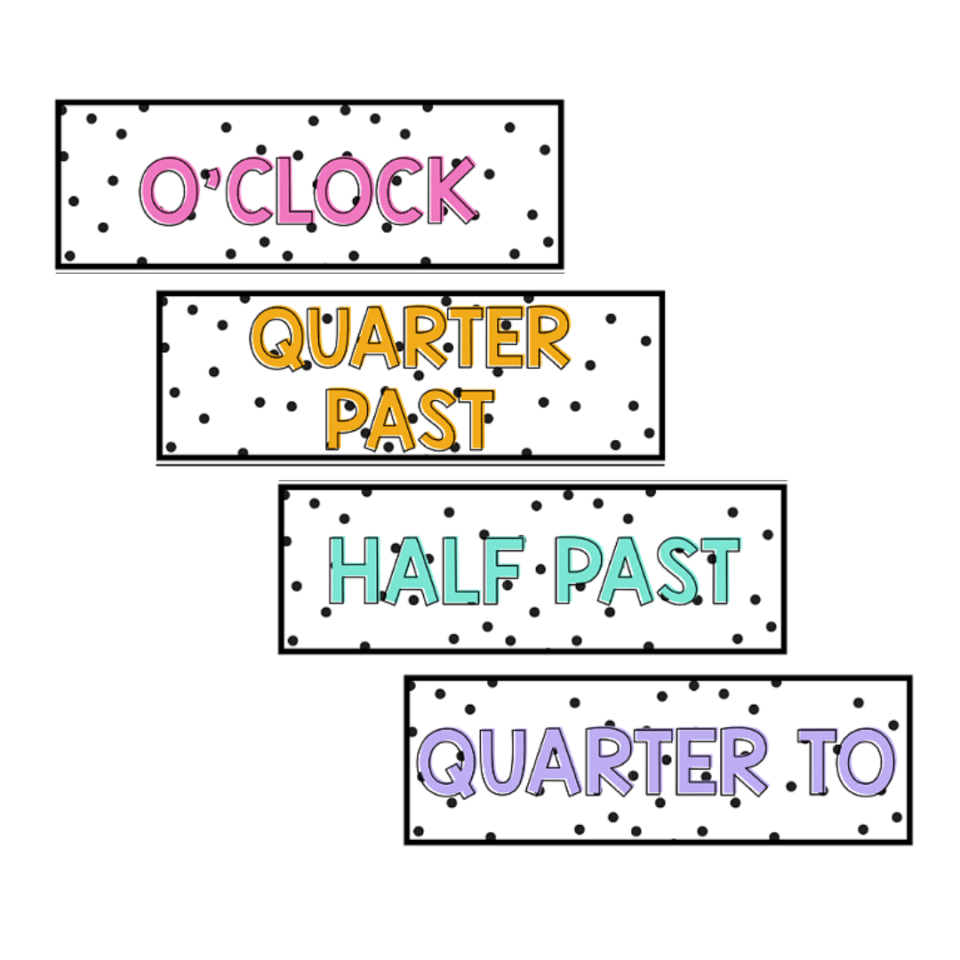 SPOTTY BRIGHTS | CLOCK NUMBER LABELS - Default Title - Miss Jacobs ...