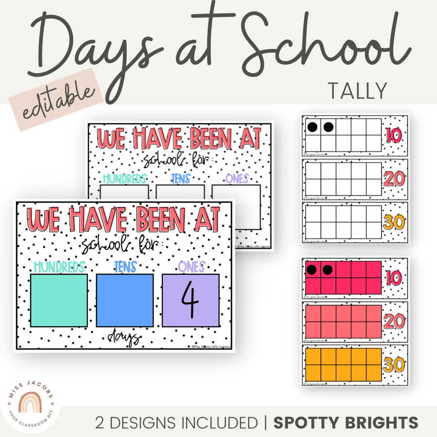 100 Days of School Poster – Miss Jacobs Little Learners