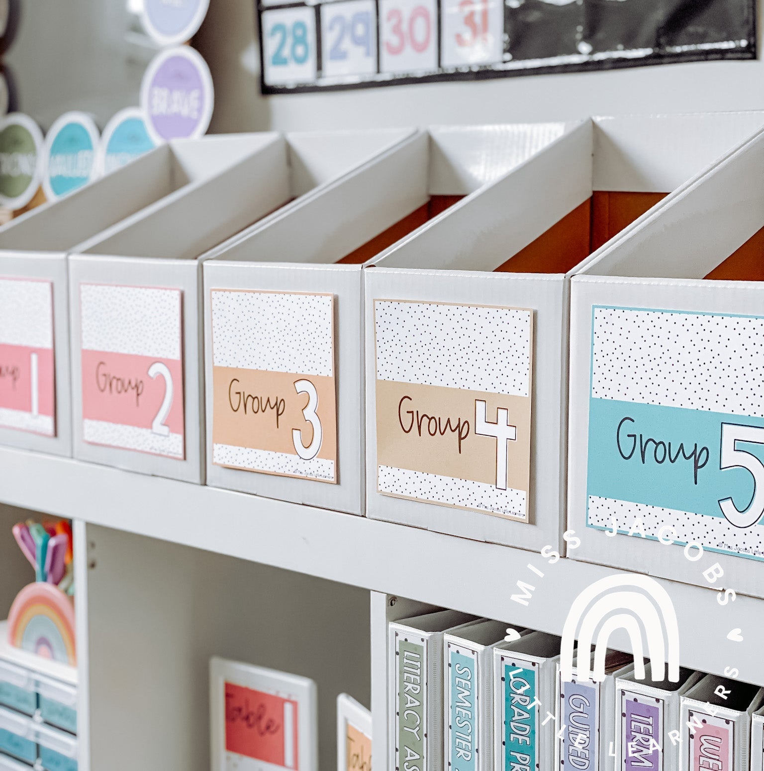 Reading Group Organizers & Labels - Spotty Bright Theme - MJLL – Miss ...
