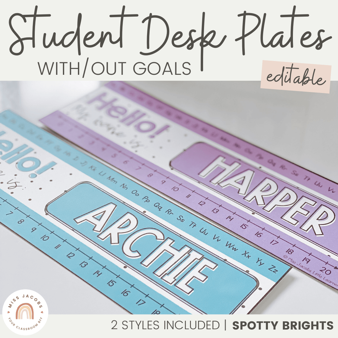 Student Student Goal Setting Template - Miss Jacobs Little Learners ...
