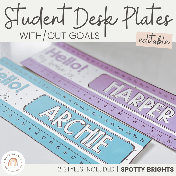 Desk Plates - Miss Jacobs Little Learners