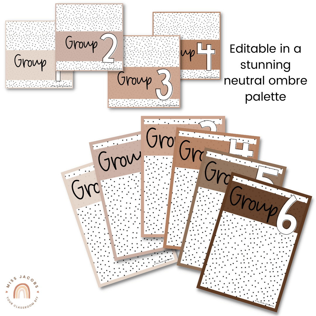 Spotty Neutrals Reading Groups Organizers | Ombre Neutrals Guided Read