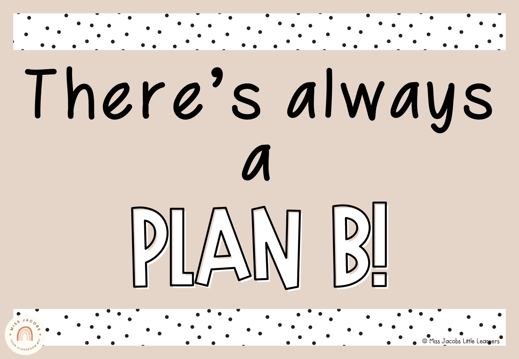 Spotty Neutrals Themed Growth Mindset Posters | Neutral Ombre Color Pa ...